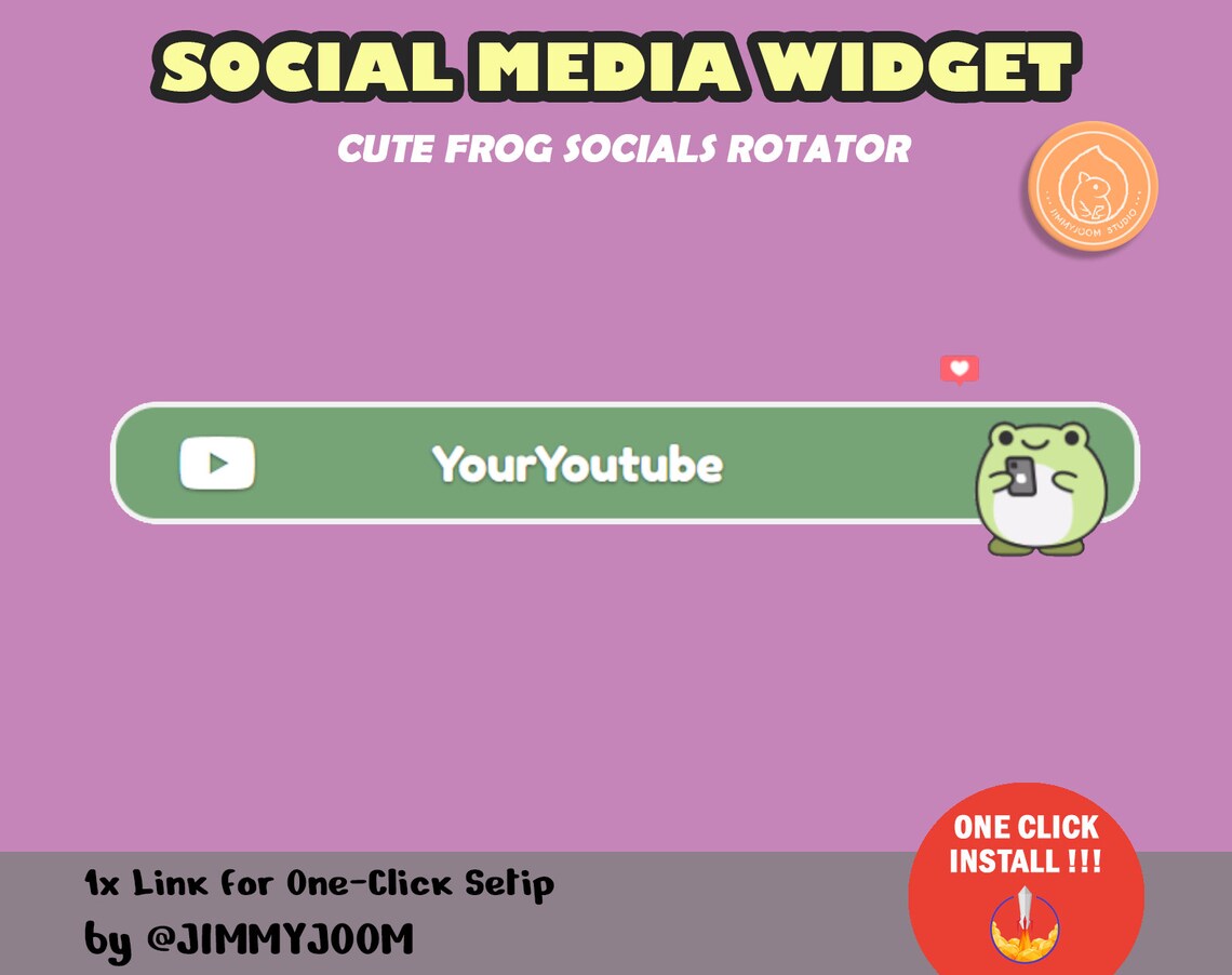 Streamelements Custom Frog Widget / Animated Social Media Rotator ...