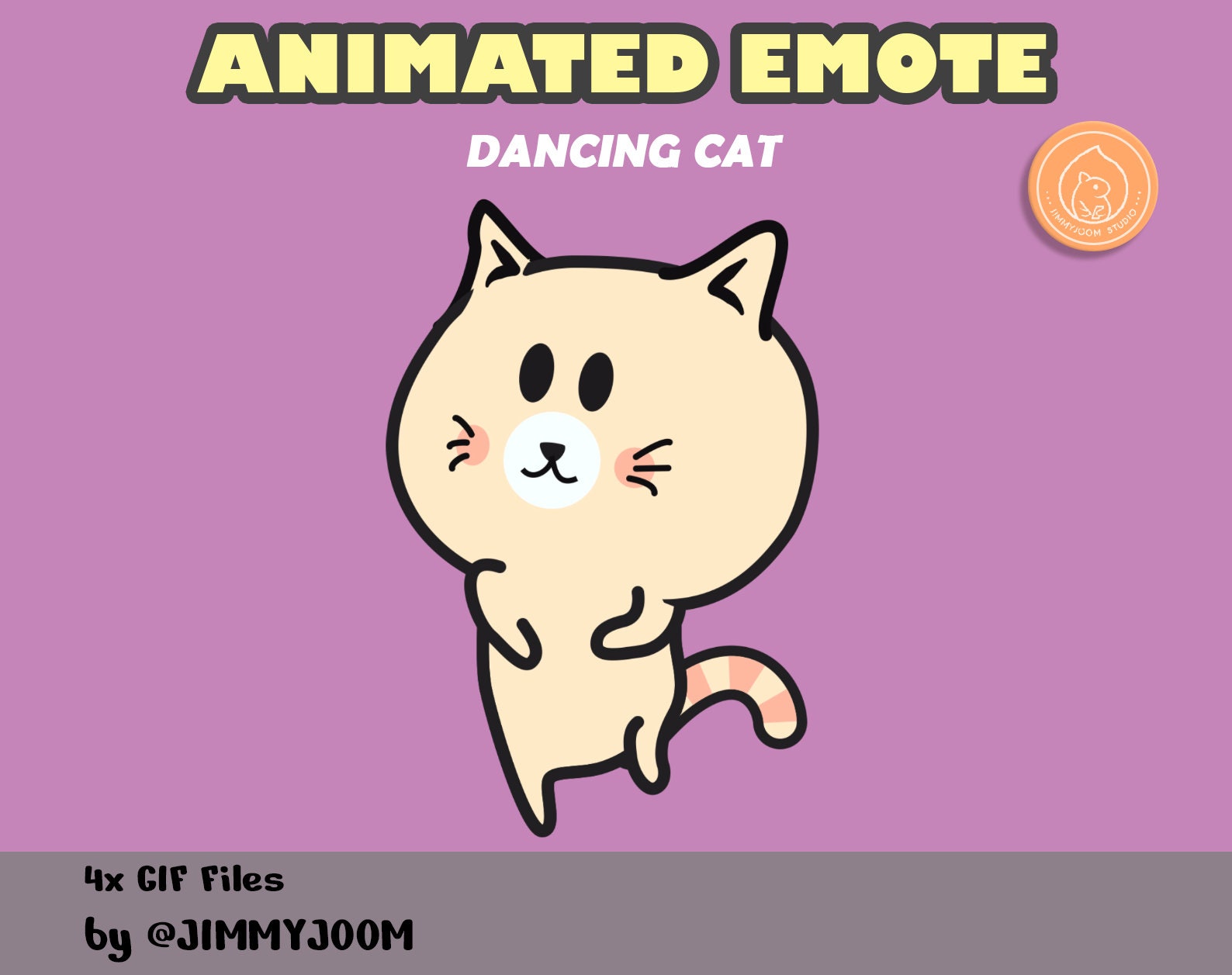 ANIMATED Cute Cat Dance Twitch Emote Discord Emote / Dancing Emote ...