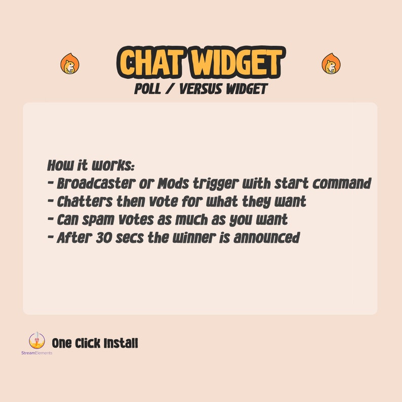 Custom Animated Chat Poll Widget: Twitch Streamelements Voting - Etsy