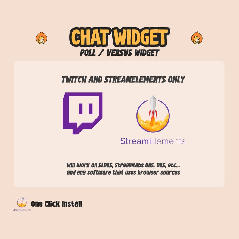 Custom Animated Chat Poll Widget: Twitch Streamelements Voting - Etsy