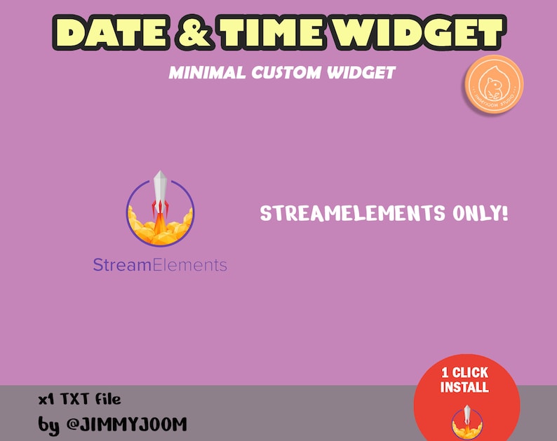 Date and Time Widget for Twitch Streaming / Custom Widget ...