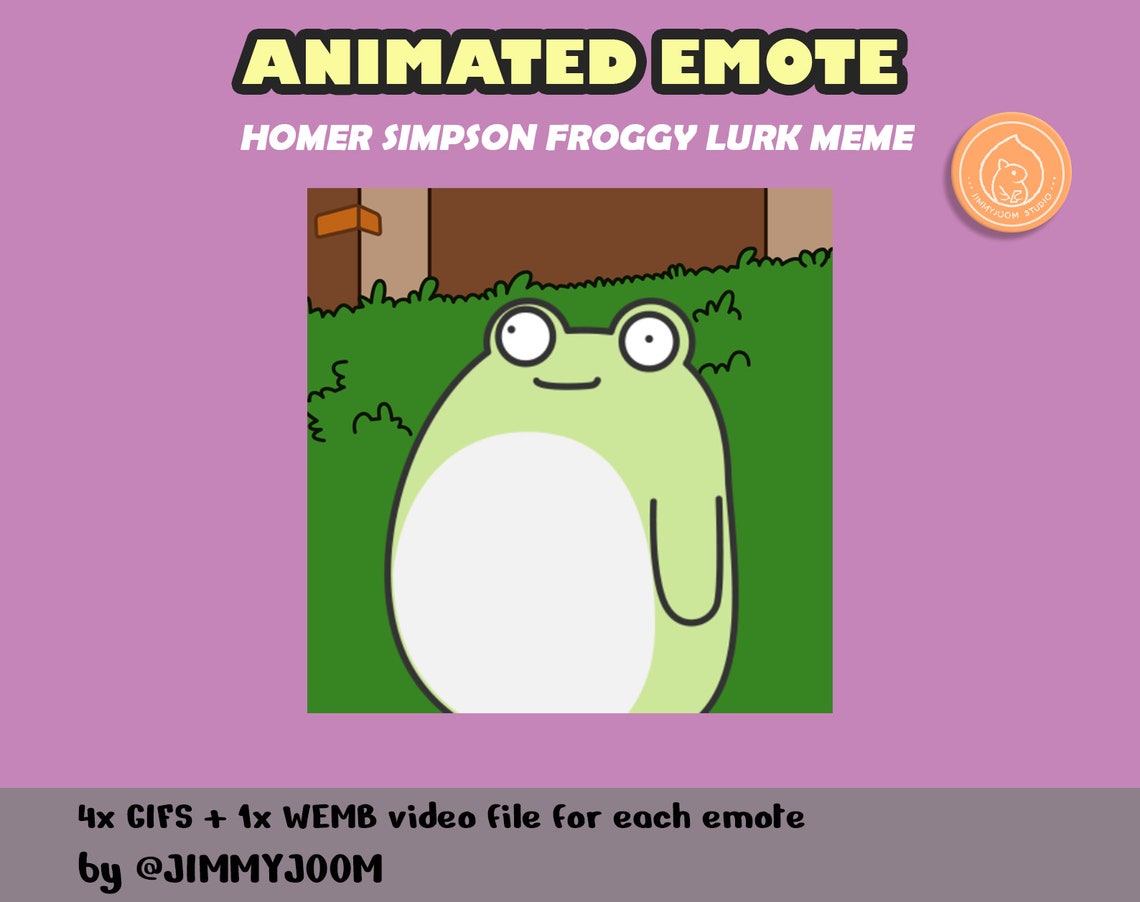 ANIMATED Frog Lurk Meme Twitch Emote Discord Emote Pack / - Etsy