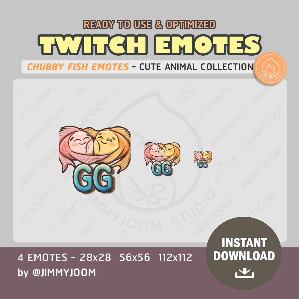Cute Chubby Fish Twitch Emotes Cartoon Goldfish Twitch Emote Pack - Etsy