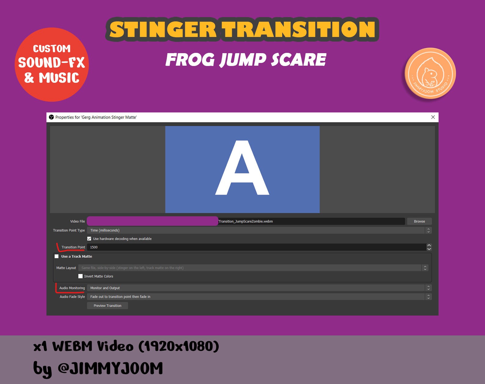 Halloween Frog Stinger Transition / Jump Scare / Animated - Etsy