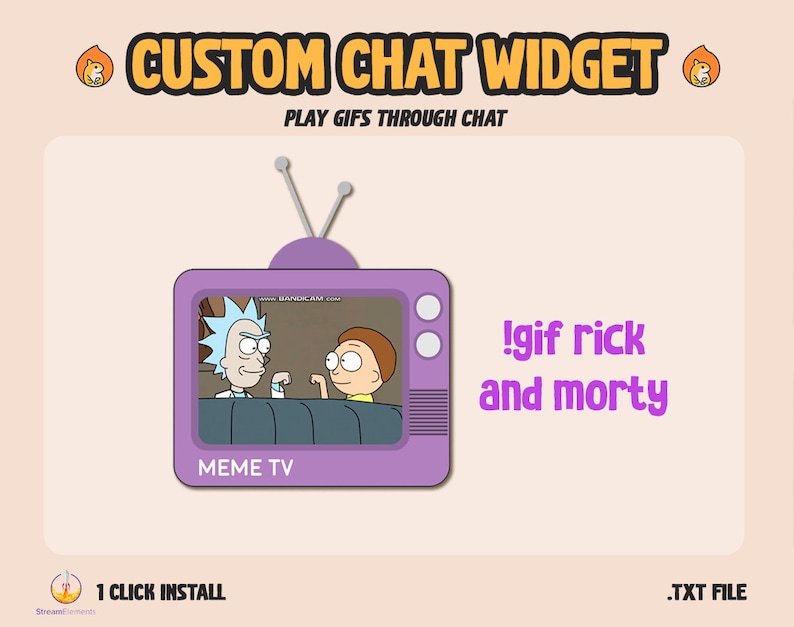 GIF Meme Twitch Widget / Twitch Chat Widget / Chat Commands / Custom ...