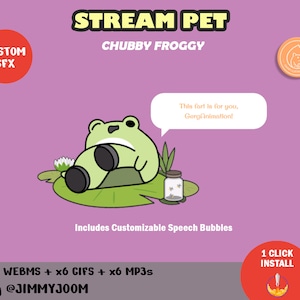 Animated Frog Stream Pet Custom Widget / STREAMELEMENTS Interactive ...