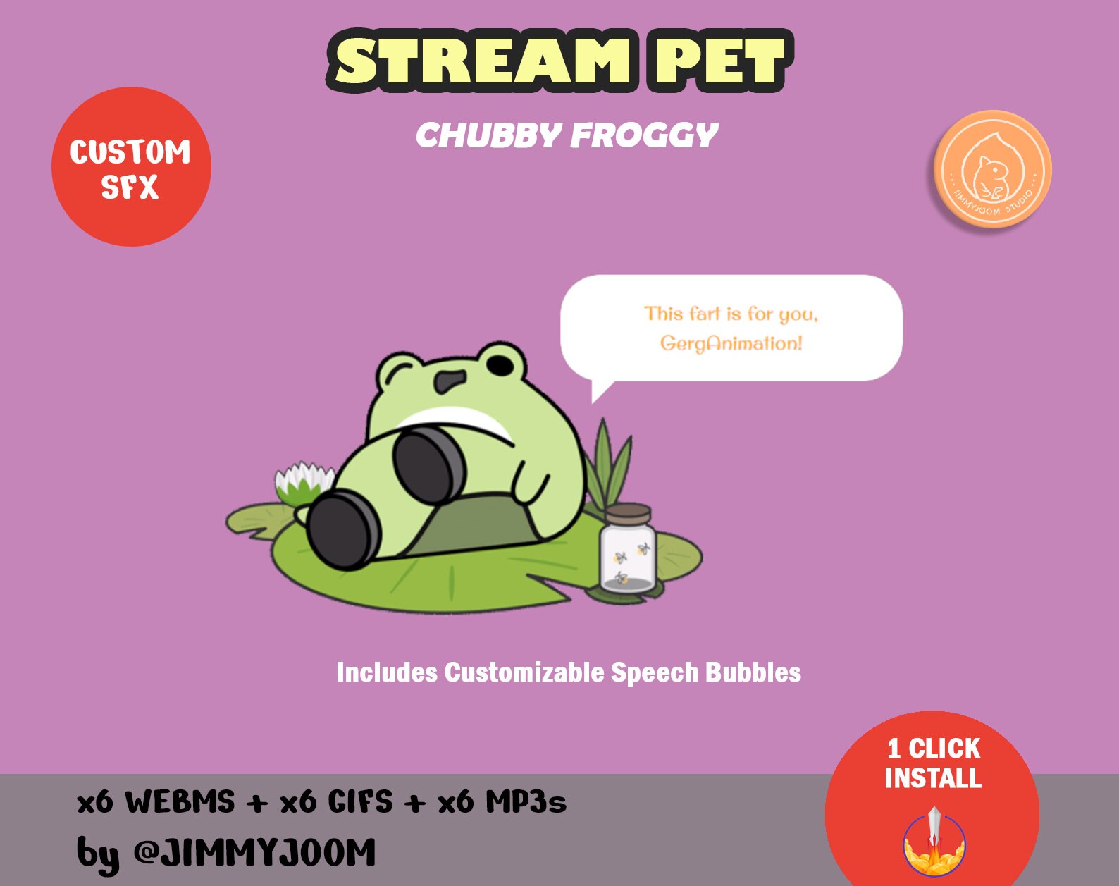 Animated Frog Stream Pet Custom Widget / STREAMELEMENTS Interactive ...