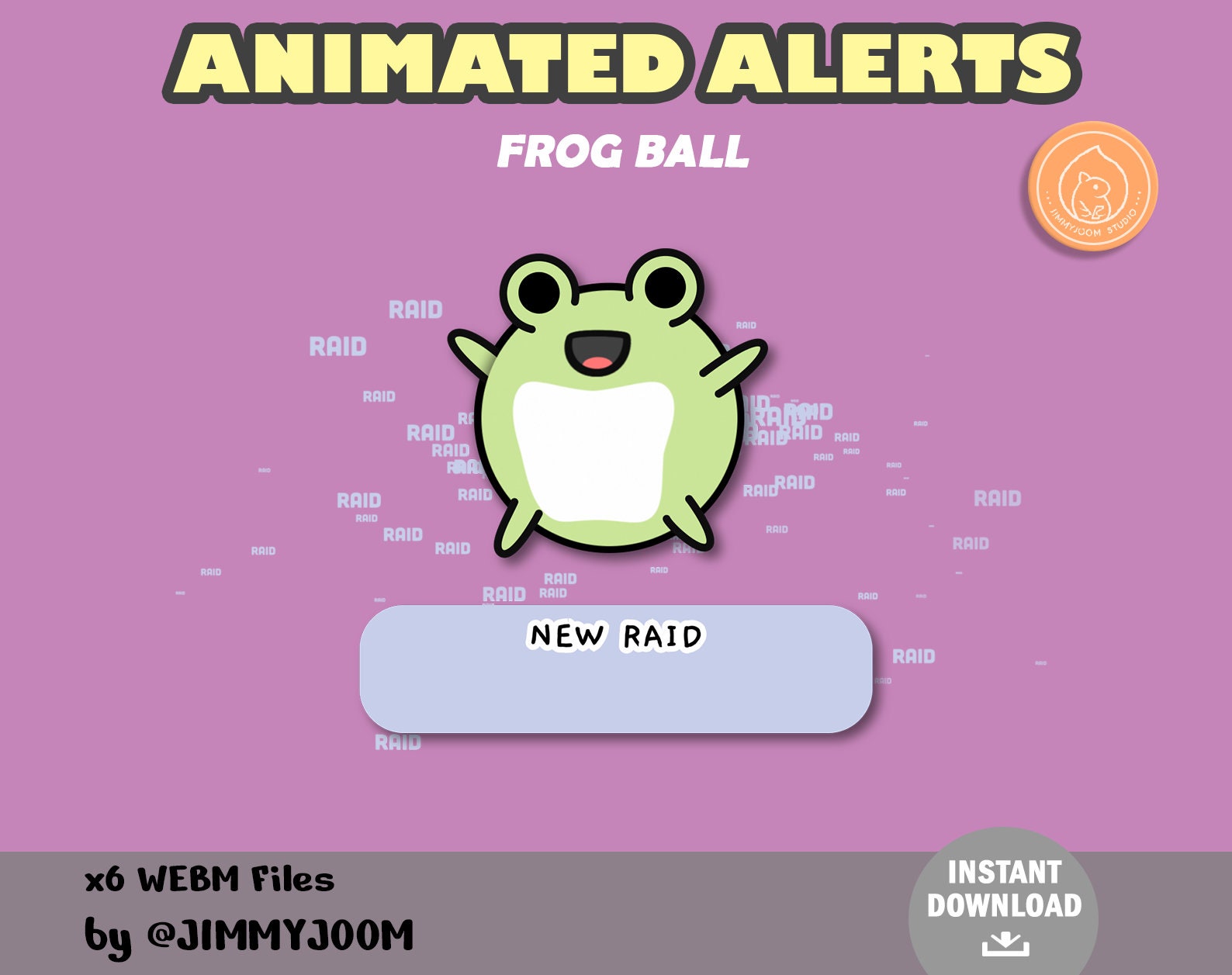 Animated Pastel Frog Twitch Alerts / Cute Frog / Kawaii Stream Setup ...