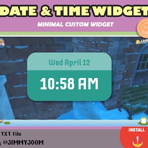 Date and Time Widget for Twitch Streaming / Custom Widget ...