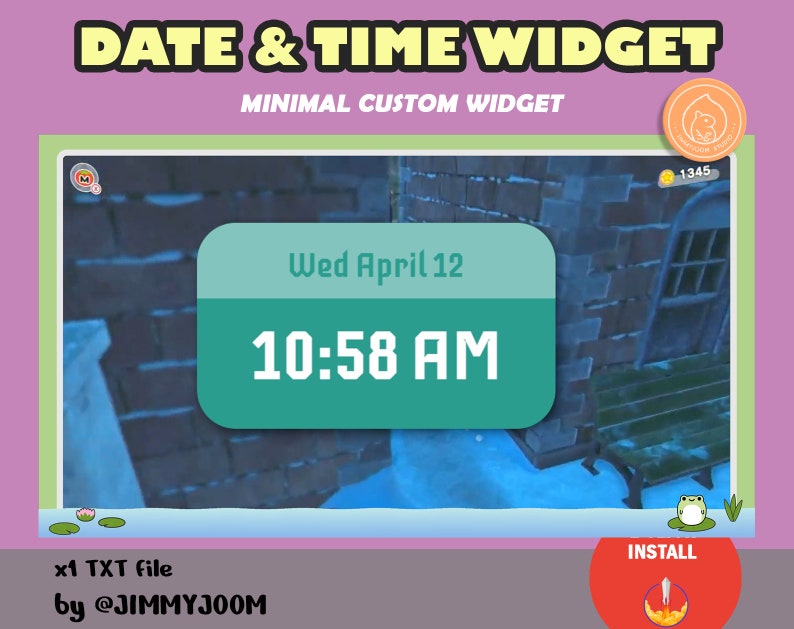 Date and Time Widget for Twitch Streaming / Custom Widget ...