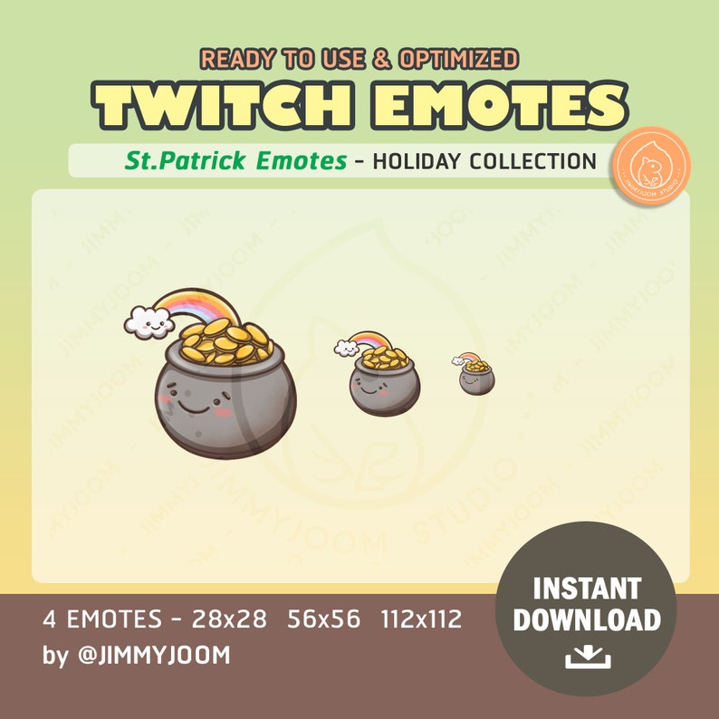 St. Patrick's Day Twitch Emotes Irish | Holiday Twitch Emote Pack ...