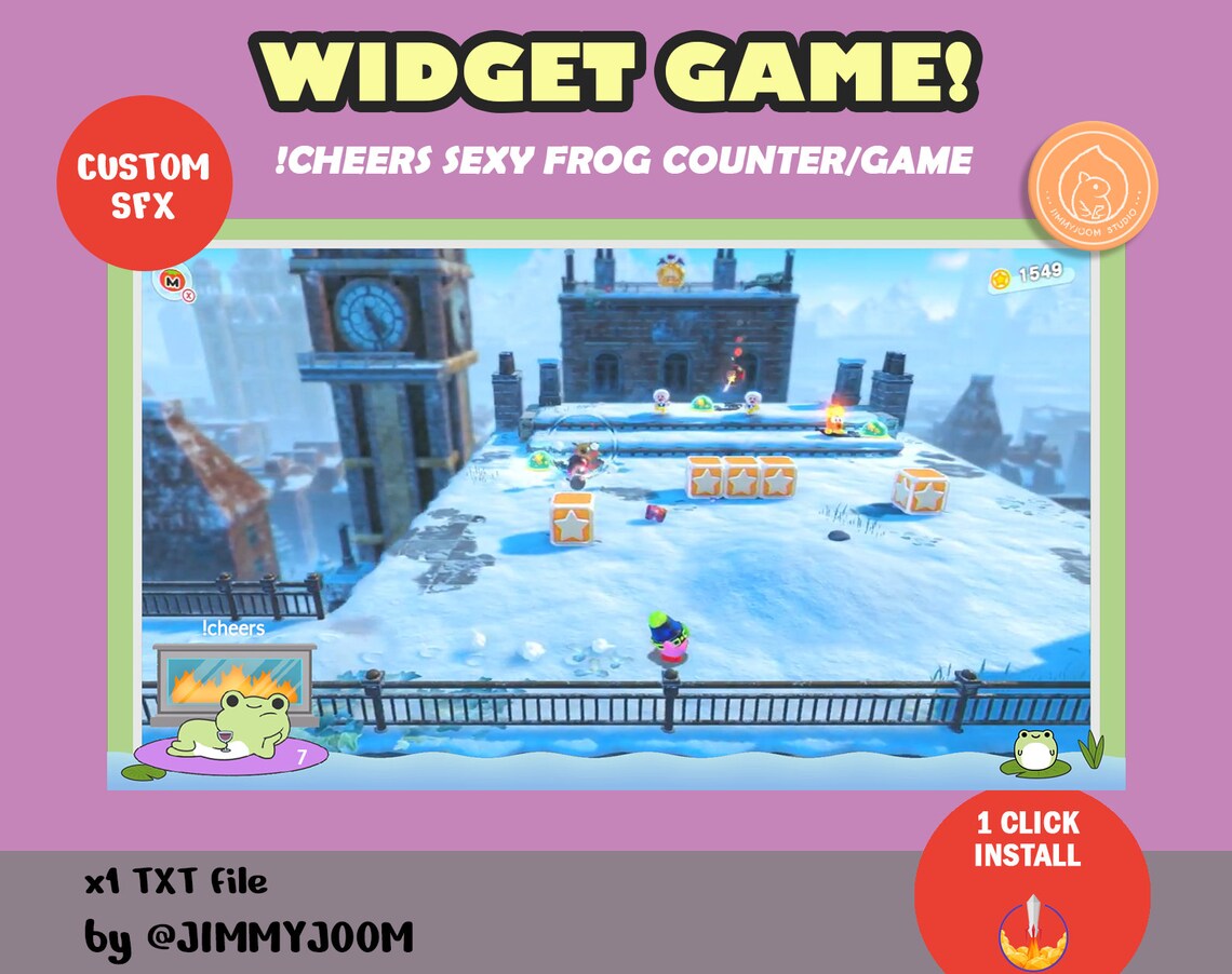 Cute Frog Custom Widget Counter / Chat Widget Game / Frog Meme Game ...