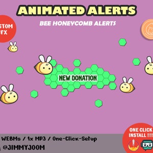 ANIMATED Baby Bee Alerts / Twitch Alerts / Live Streaming Alert Pack ...