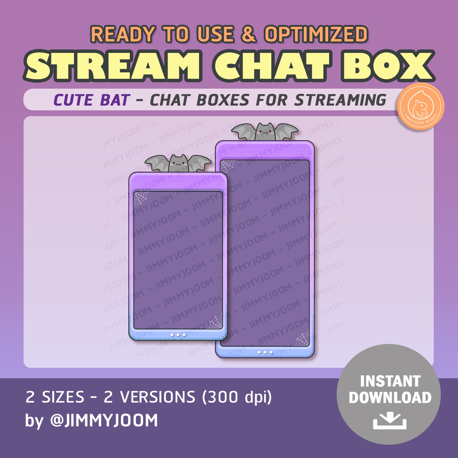 Cute Purple Bat Chat Box / Twitch Streaming Chat Box / Chat - Etsy