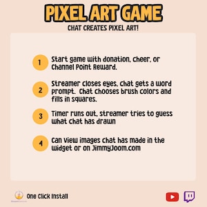 Twitch Pictionary Game: Chat Pixel Art Overlay Widget - Etsy