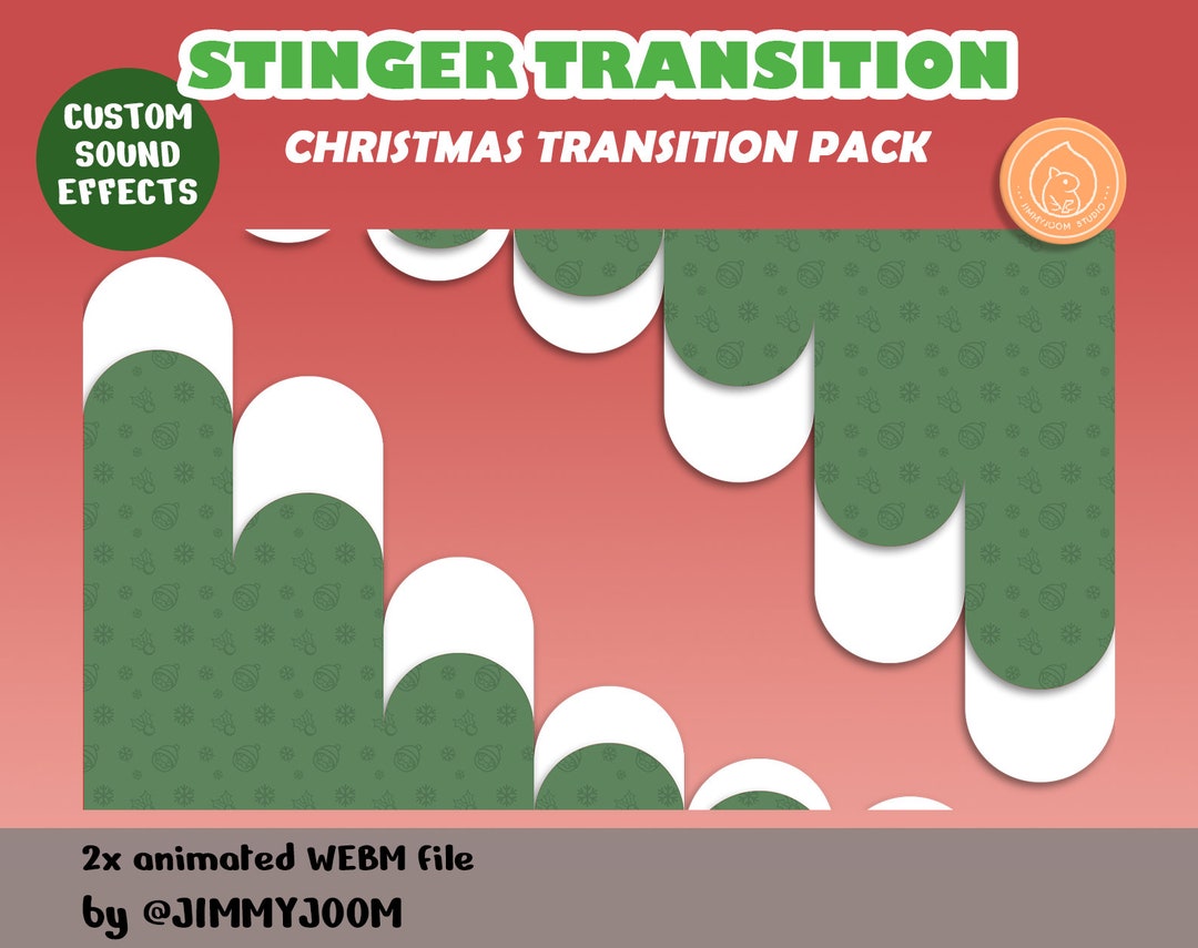 2x Christmas Stinger Transition Pack With Sound Effects / Animated ...