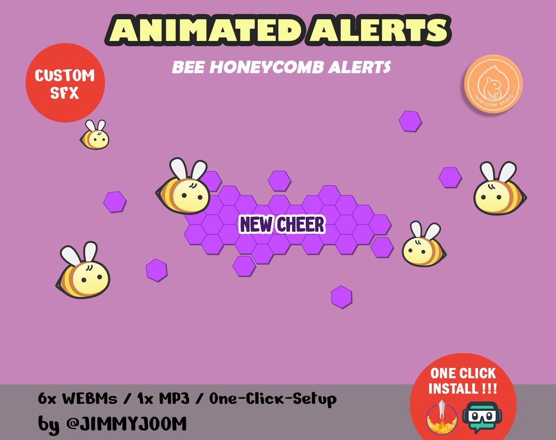ANIMATED Baby Bee Alerts / Twitch Alerts / Live Streaming Alert Pack ...