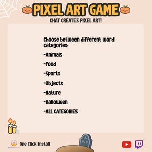 Twitch Pictionary Game: Chat Pixel Art Overlay Widget - Etsy