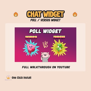 Custom Animated Chat Poll Widget: Twitch Streamelements Voting - Etsy