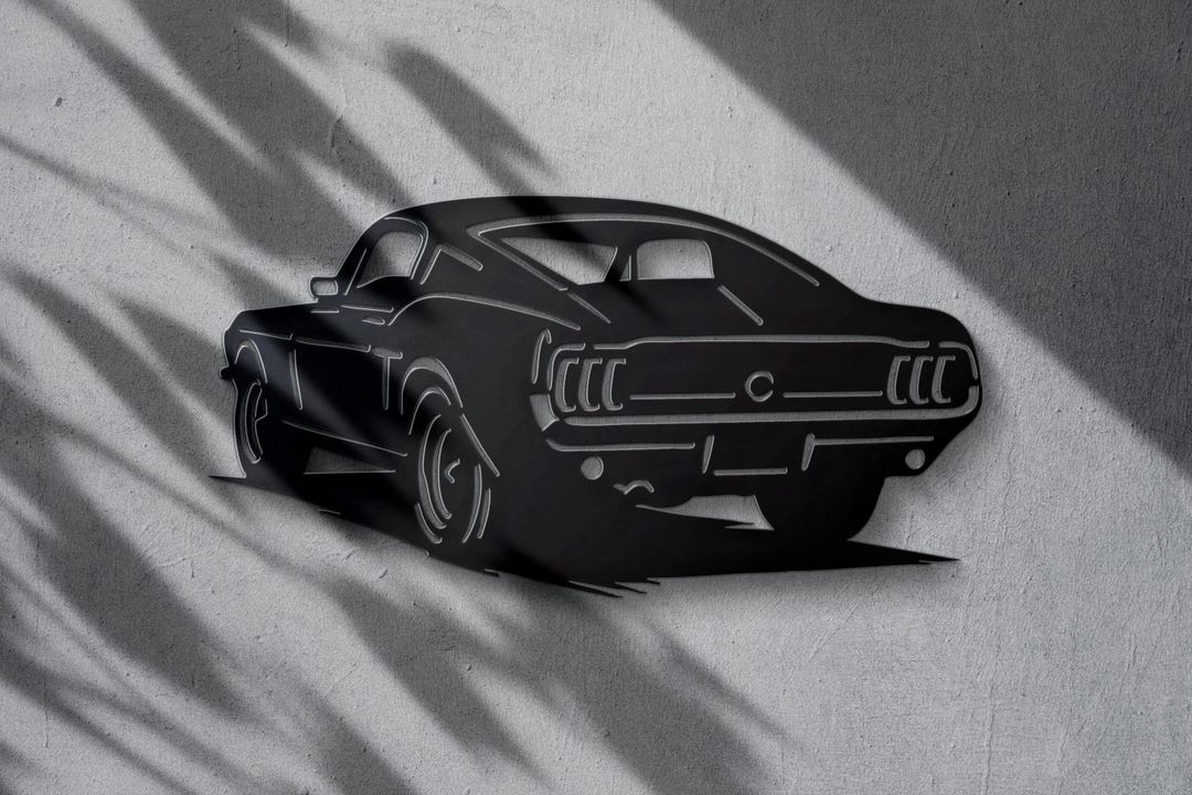 Digital Download | Inspired by Classic Ford Mustang DXF File | Laser ...