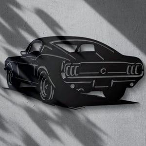 Digital Download | Inspired by Classic Ford Mustang DXF File | Laser ...