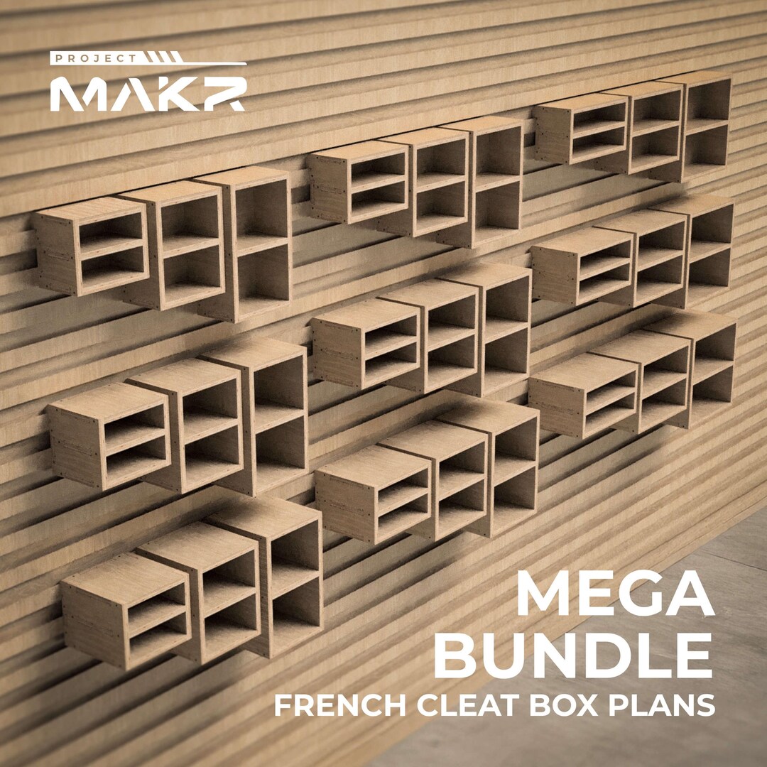 CNC French Cleat Box Plans | Mega Bundle | Workshop Storage (digital ...