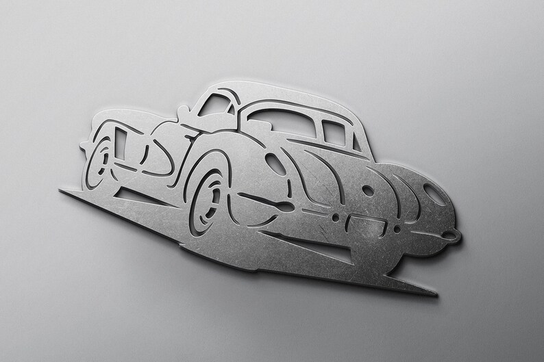 Classic Mercedes 300sl-inspired DXF File | CNC Plasma Car Wall Art ...