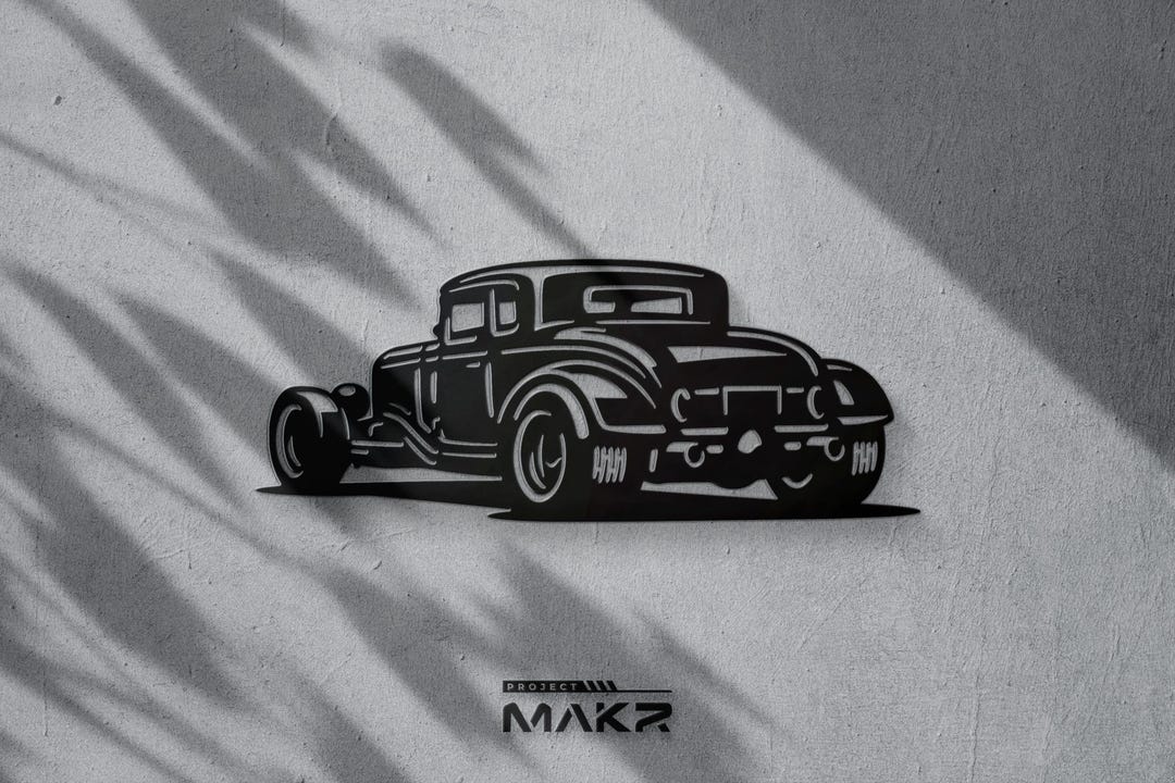 Classic Hot Rod Inspired Wall Art | DXF SVG | CNC Plasma, Laser Cut ...