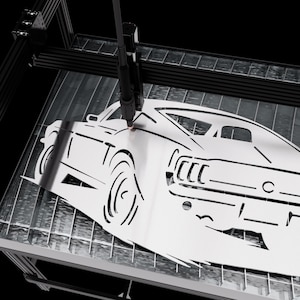 Digital Download | Inspired by Classic Ford Mustang DXF File | Laser ...