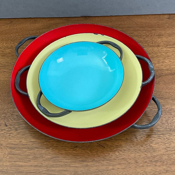 Yellow Enamel Pan - Etsy