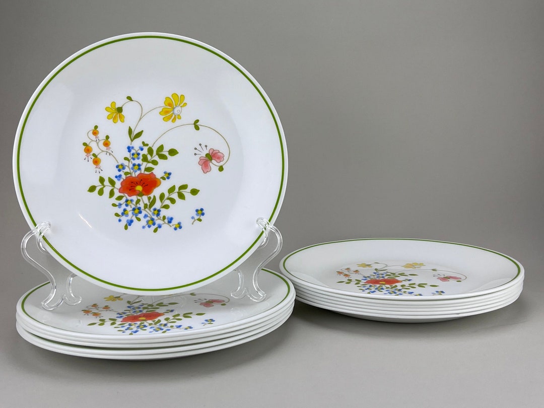 Vintage Corelle Wildflower 8.5" Luncheon or Salad Plate - 1970's Orange ...