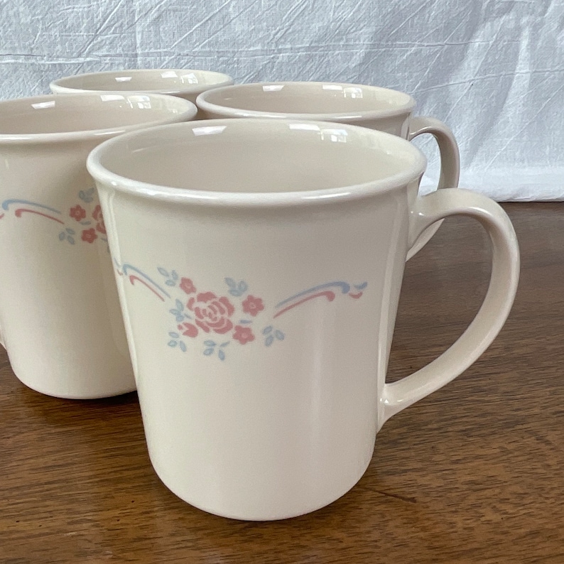 Corelle English Breakfast Rose Pattern Corning Mug / Cup Set - Etsy