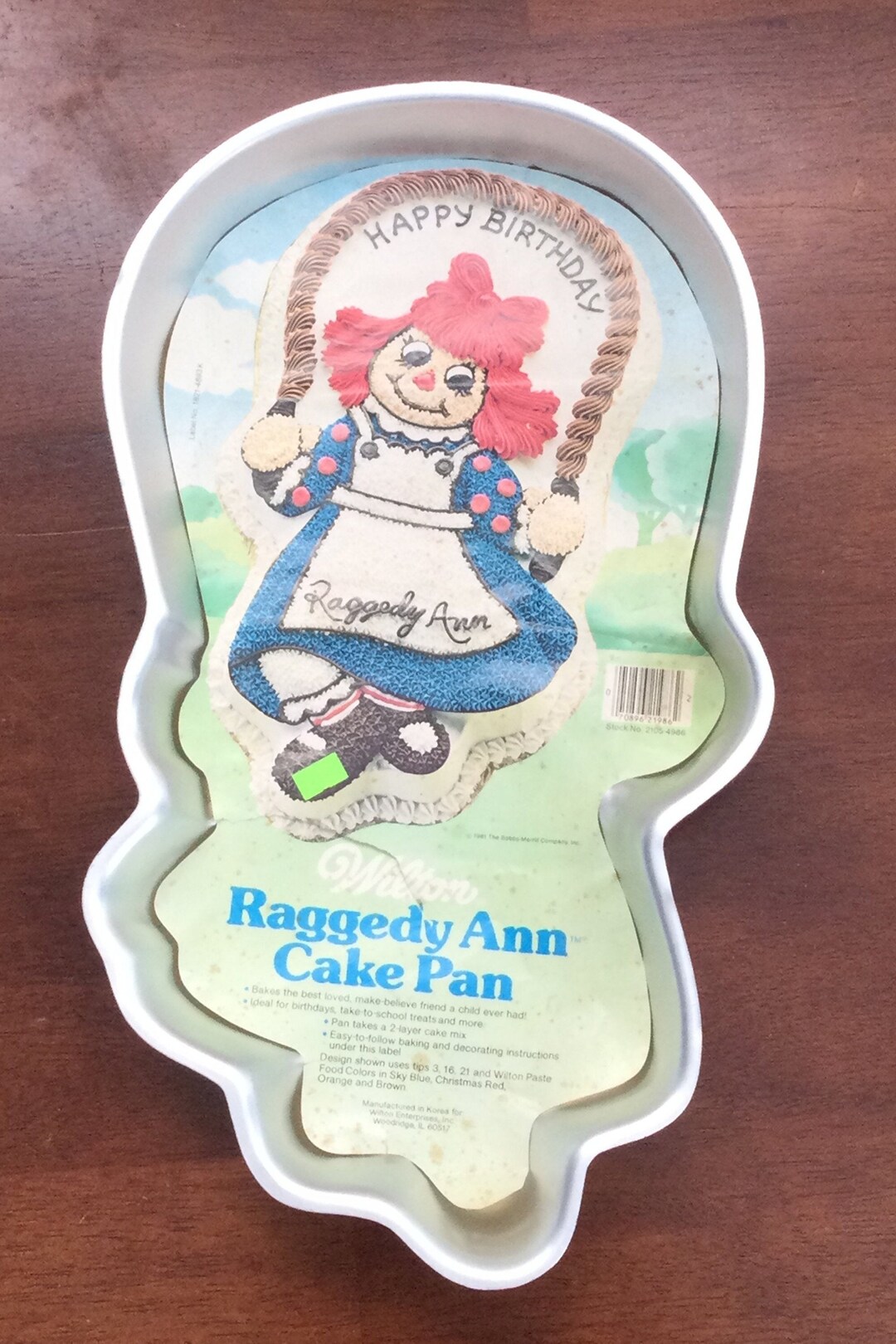 Vintage Wilton Cake Pan - 1981 Raggedy Ann Shape, Theme Cake Pan. Happy ...