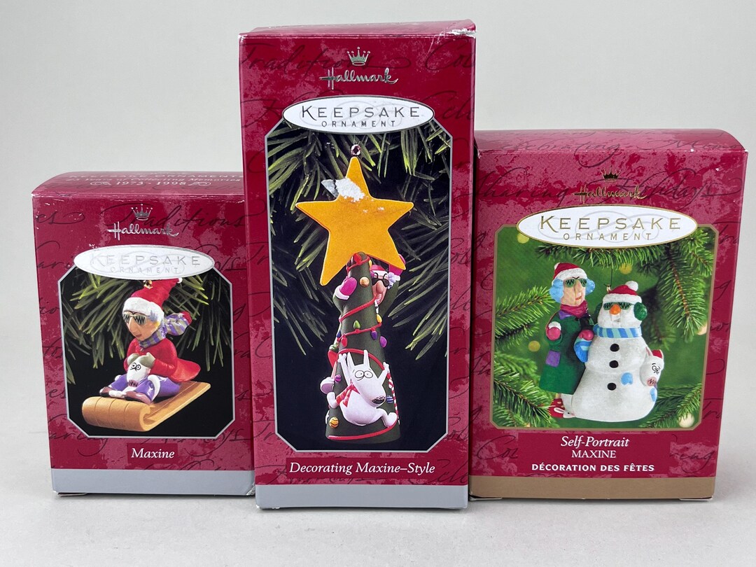 Vintage Shoebox Hallmark Holiday Keepsake Ornaments - MAXINE CHOICE ...