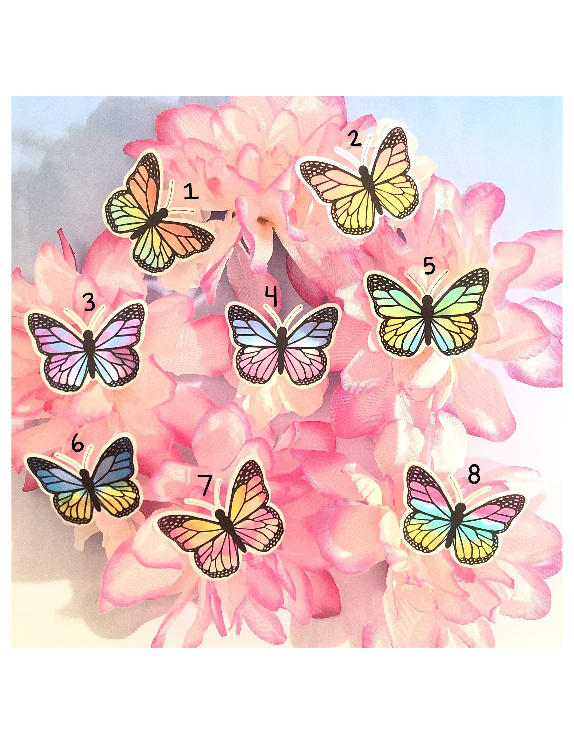 Mini Butterfly Sticker Pack / Cute Mini Stickers / Laptop - Etsy