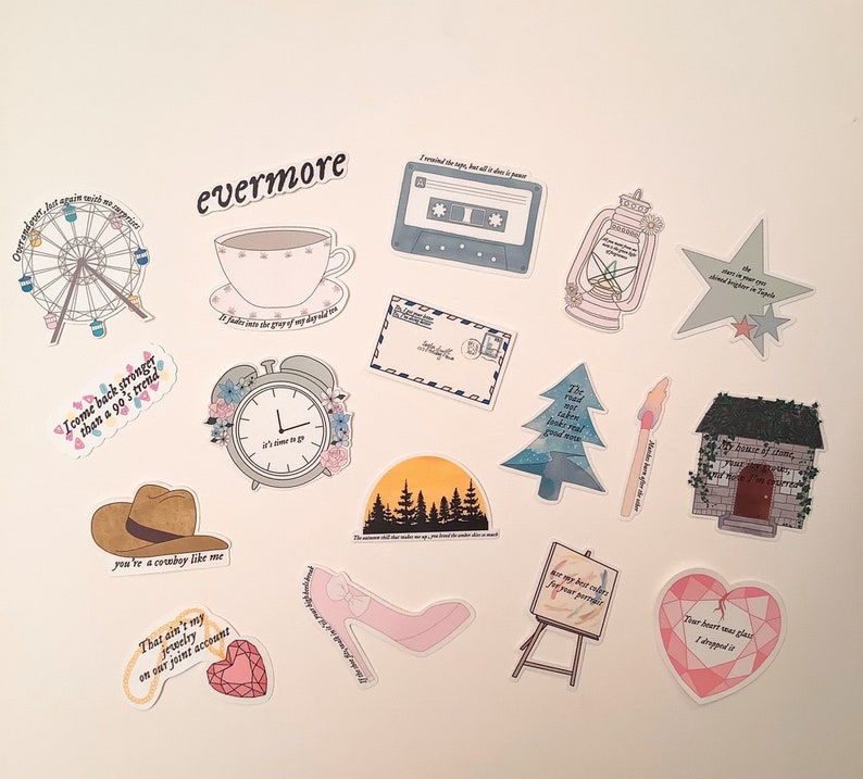 Taylor Swift Evermore Stickers / Evermore / Taylor Swift Song | Etsy