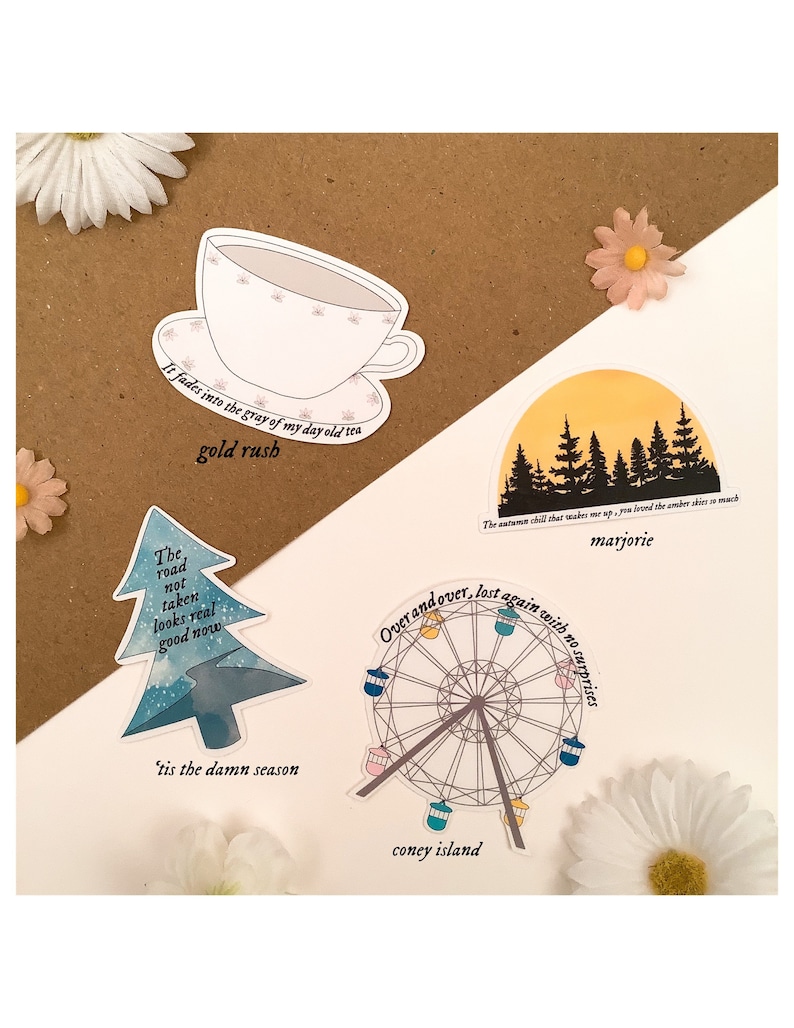 Taylor Swift Evermore Stickers / Evermore / Taylor Swift Song | Etsy