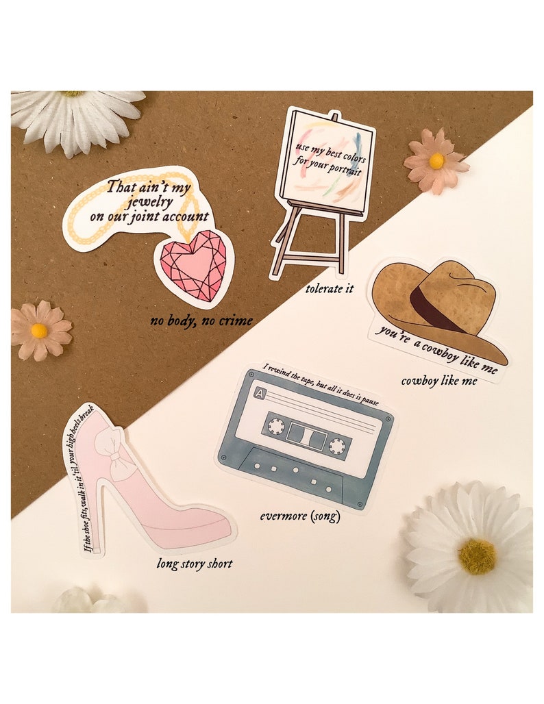 Taylor Swift Evermore Stickers / Evermore / Taylor Swift Song | Etsy