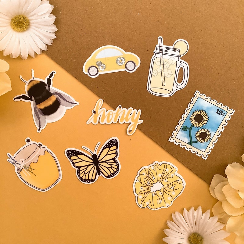 Yellow Stickers - Etsy