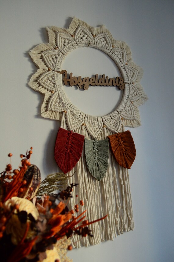 Personalized Name Decor Macrame Welcome Signhome Decor Wall - Etsy