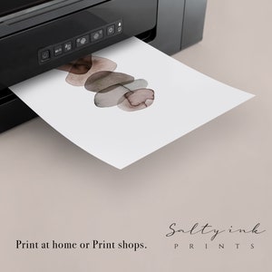 Stacking Stones Art,grey Tone Stone Watercolour Print,meditation Stone ...
