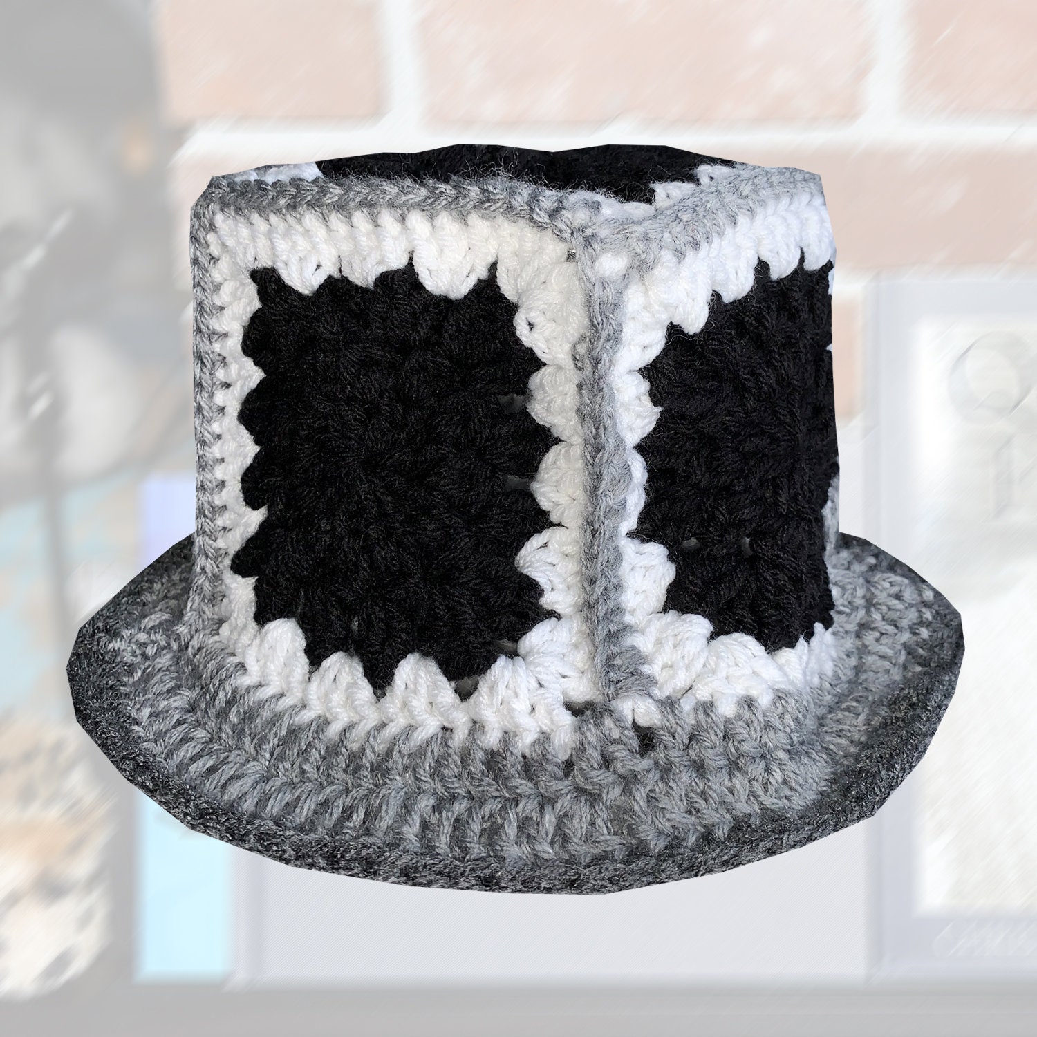 Beni Mocomoco Crochet Hat gray/black - Etsy UK