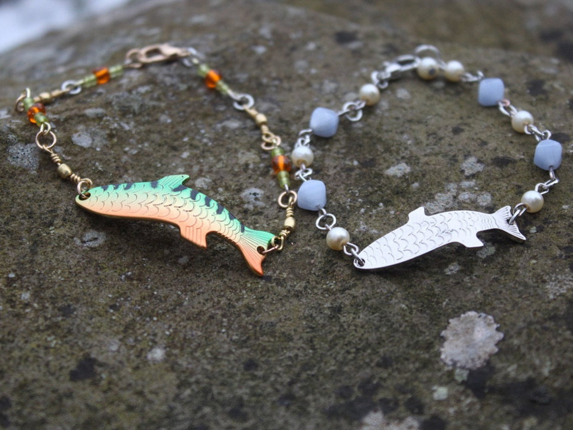 Phoebe Fishing Lure Bracelet, Fishing Swivel Bracelet, Fishing Tackle ...