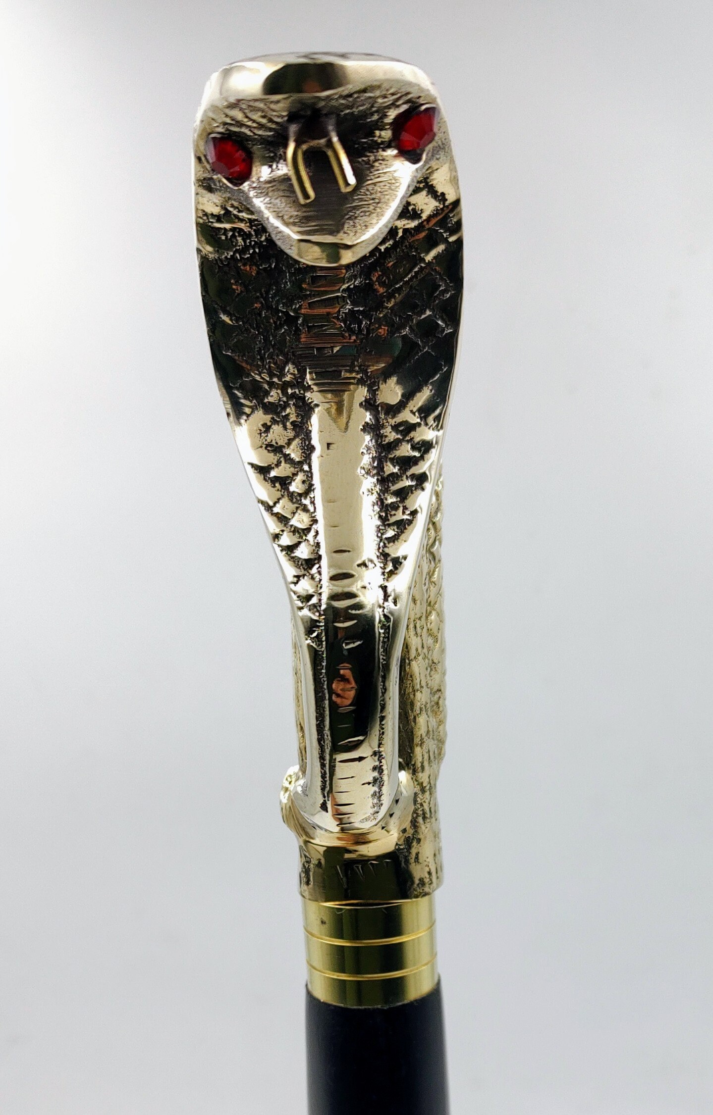 Set of Solid Brass Cobra Snake Handle Wood Walking Stick Cane - Etsy