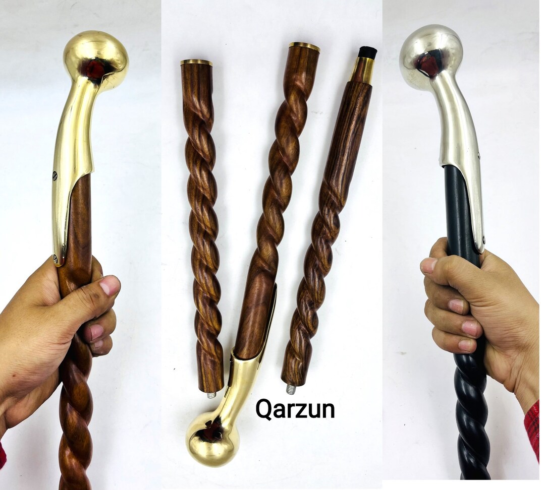 Set of Wooden Walking Cane for Women and Men Beautiful Horse Hames ...