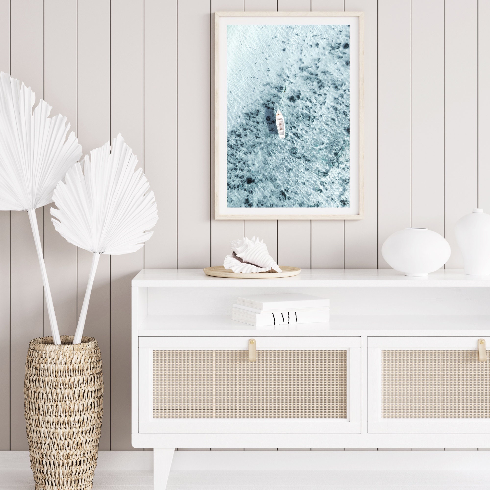 Clear Blue Ocean Wall Art Print Hamptons Inspired Coastal Art | Etsy