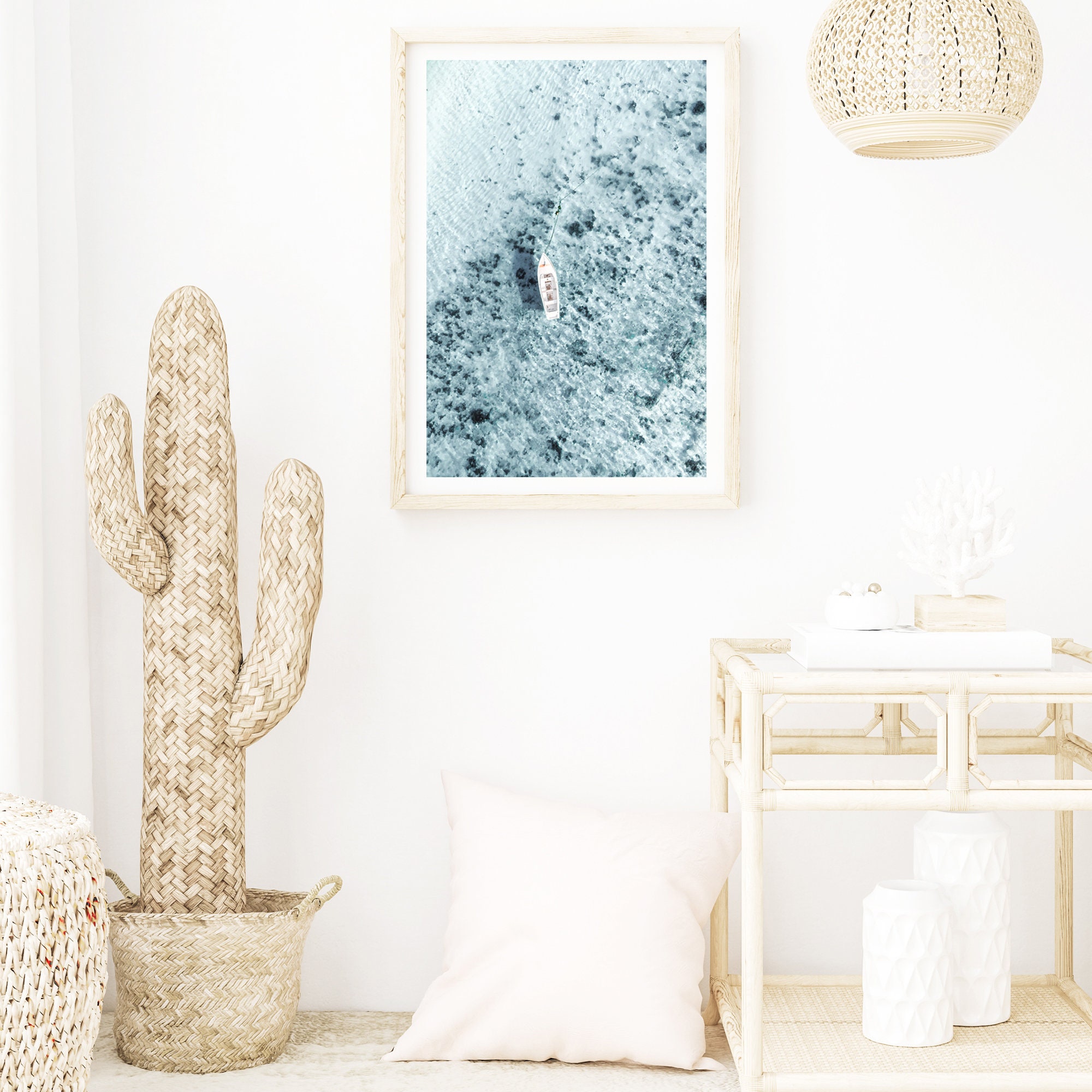 Clear Blue Ocean Wall Art Print Hamptons Inspired Coastal Art | Etsy