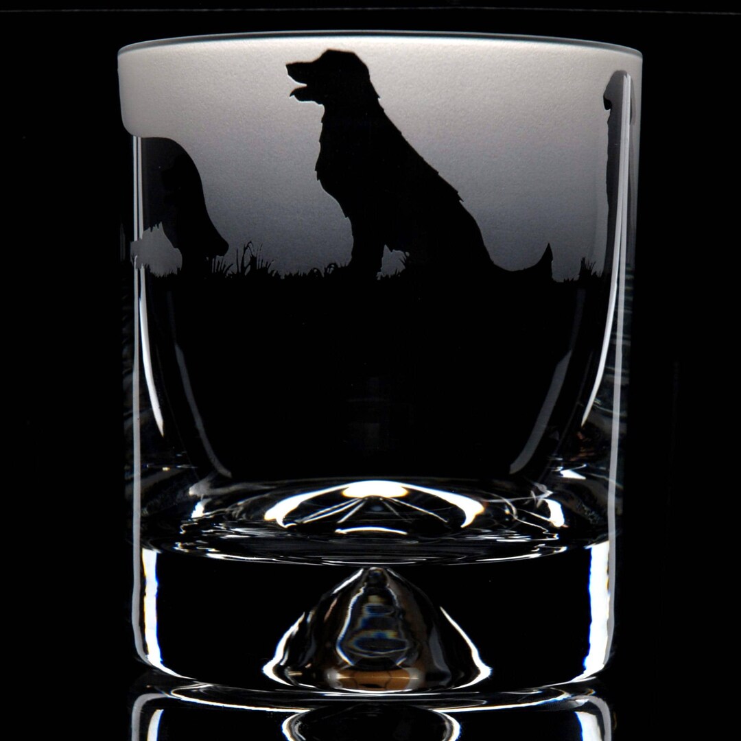 Golden Retriever Dog Whisky Tumbler Glass | Etched Engraved Glassware ...