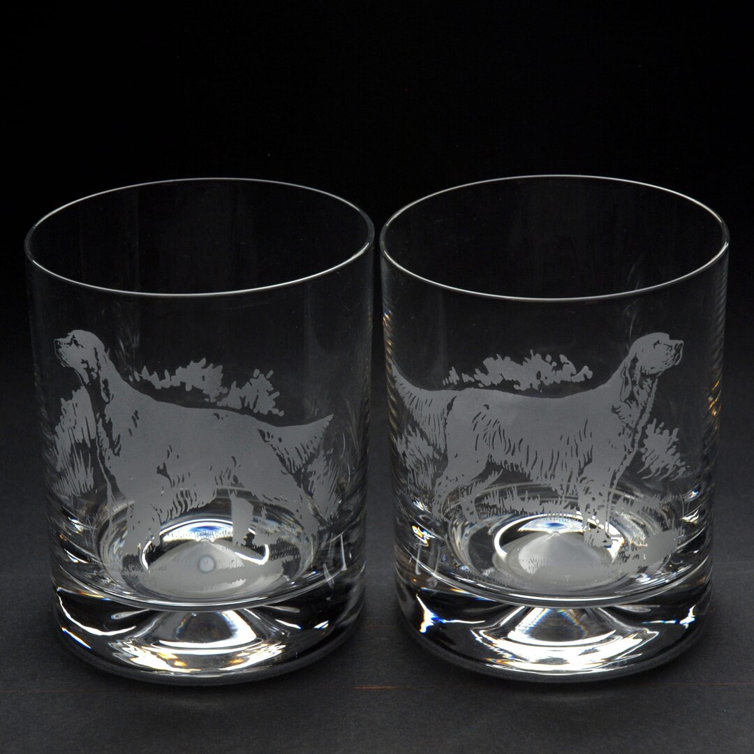 English Setter Dog Whiskey Tumbler Glass 260 Ml - Hand Etched/engraved ...