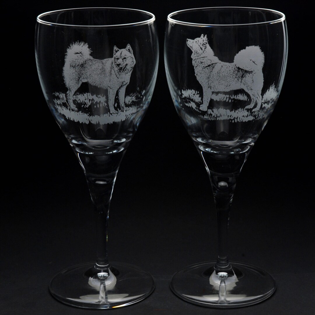 Finnish Spitz Dog Crystal Wine Glass 390 Ml - Hand Etched/engraved ...